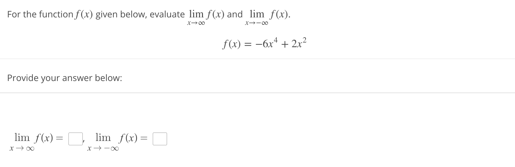 Solved For the function f(x) given below, evaluate | Chegg.com