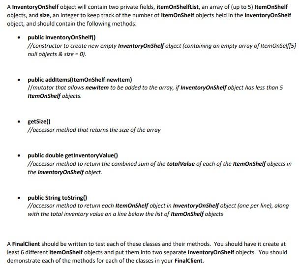 Solved This project focuses on creating two Java classes, | Chegg.com
