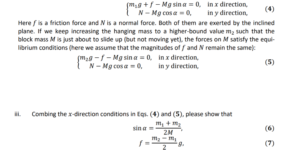 Solved n,g + f-Mg sin α 0, in x direction, N - Mg cosa-0,in | Chegg.com