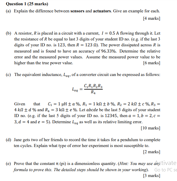 Solved Question 1 (25 marks) (a) Explain the difference | Chegg.com