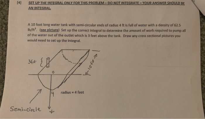 Solved FOR -DO ER S AN INTEGRAL A 10 foot long water tank | Chegg.com