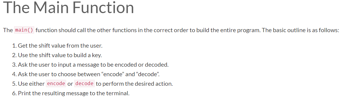 Solved The Encode Function The encode function requires two | Chegg.com