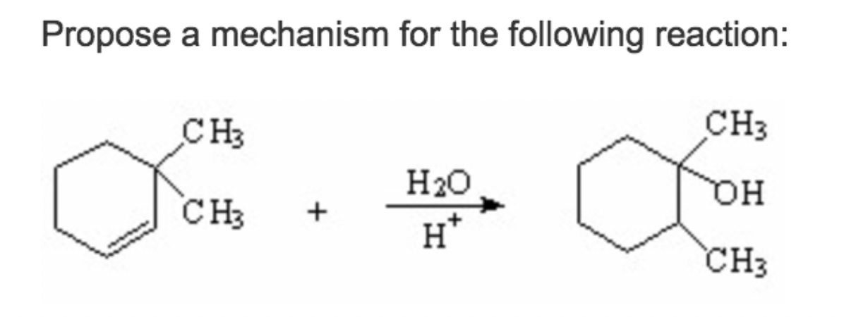 Solved Propose a mechanism for the following reaction: CH3 | Chegg.com
