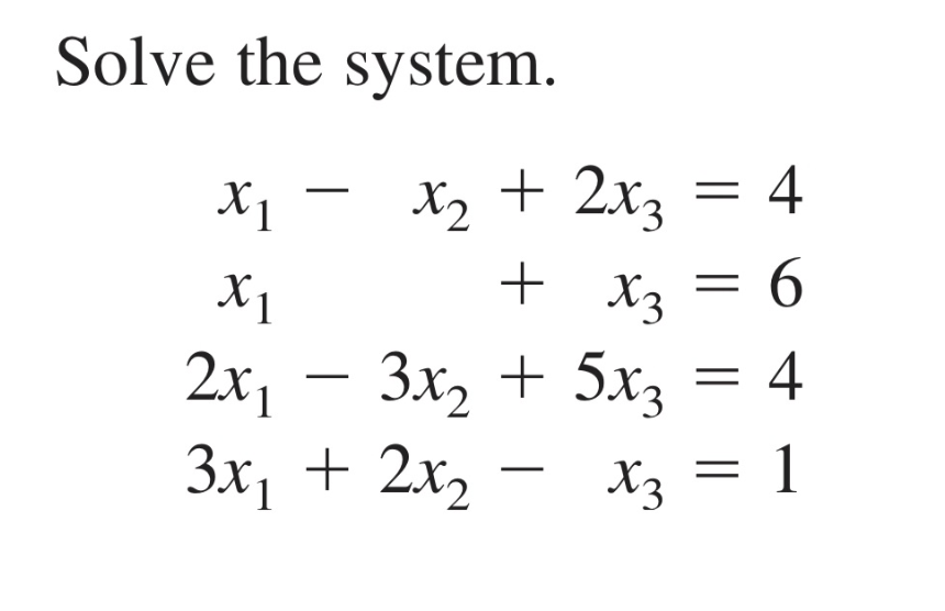Solved Solve the system. | Chegg.com