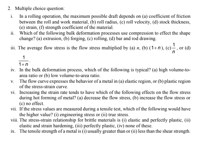 Solved 2. Multiple choice question: i. In a rolling | Chegg.com