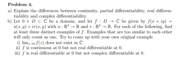 Solved Problem 4. a) Explain the differences between | Chegg.com