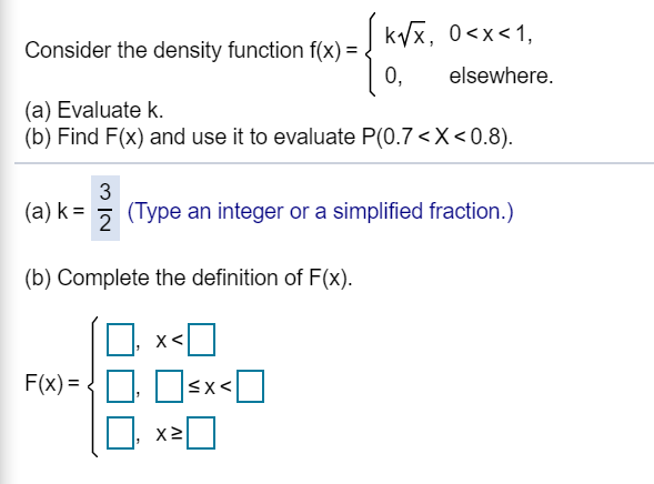 Solved Consider the density function f(x)- 0, elsewhere. (a) | Chegg.com