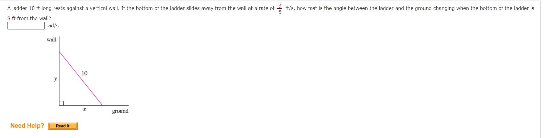 Solved = If x2 + y2 = 100 and dy/dt = 8, find dx/dt when y = | Chegg.com