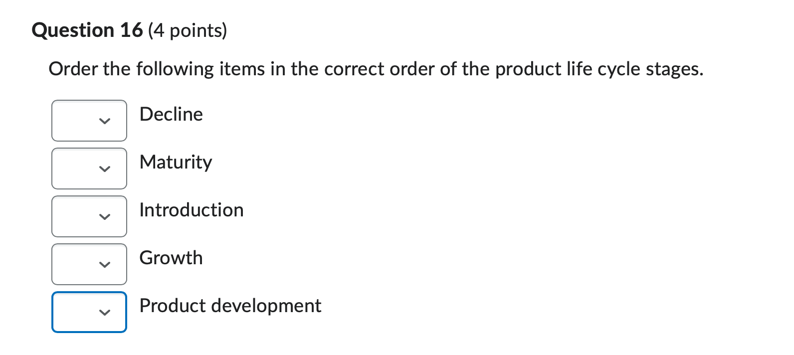 Solved Order the following items in the correct order of the | Chegg.com