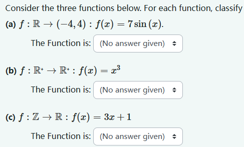 Solved Consider the three functions below. For each | Chegg.com