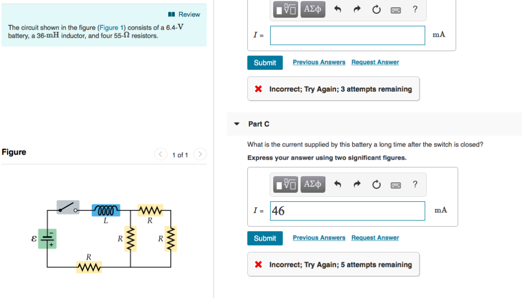 Solved Problem 23.55 Review Part A The circuit shown in the | Chegg.com