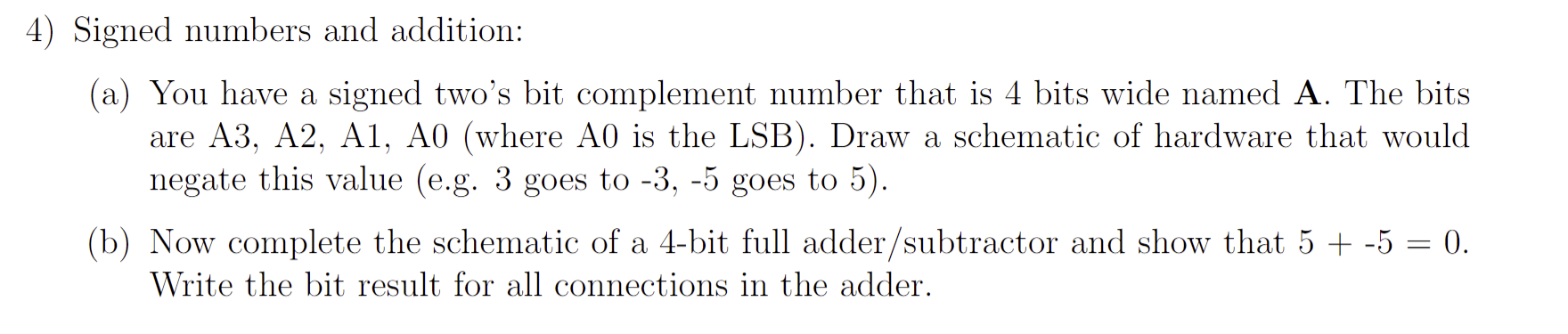 Solved Signed numbers and addition:(a) ﻿You have a signed | Chegg.com