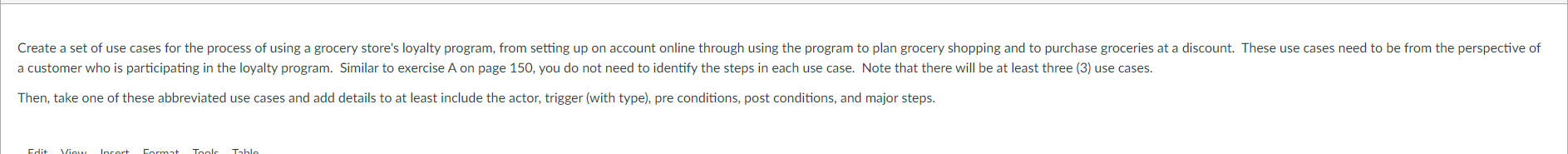 Solved Then, take one of these abbreviated use cases and add | Chegg.com