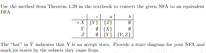 Solved Use the method from Theorem 1.39 in the textbook to | Chegg.com