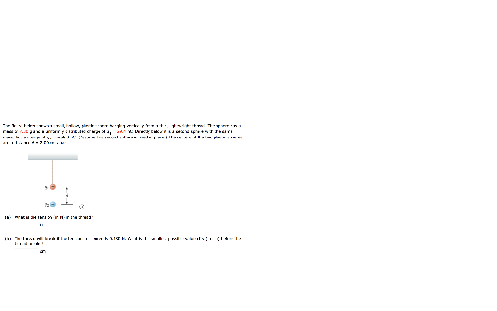 Solved The figure below shows a small, hallow, plastic | Chegg.com