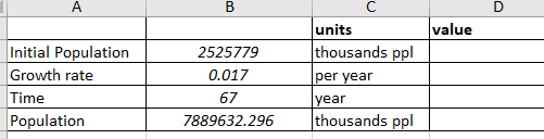 Solved 1) Use your population calculator to determine the | Chegg.com