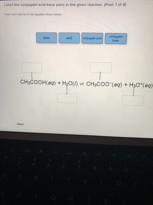 Solved Label the conjugate acid-base pairs in the given | Chegg.com