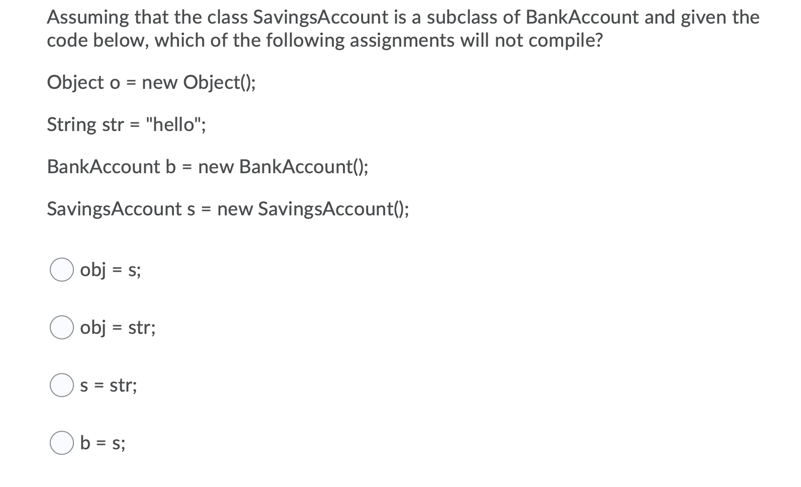 Solved Assuming that the class SavingsAccount is a subclass | Chegg.com