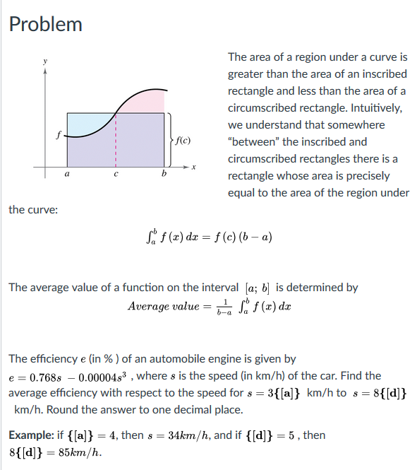 Solved Problem The area of a region under a curve is greater | Chegg.com