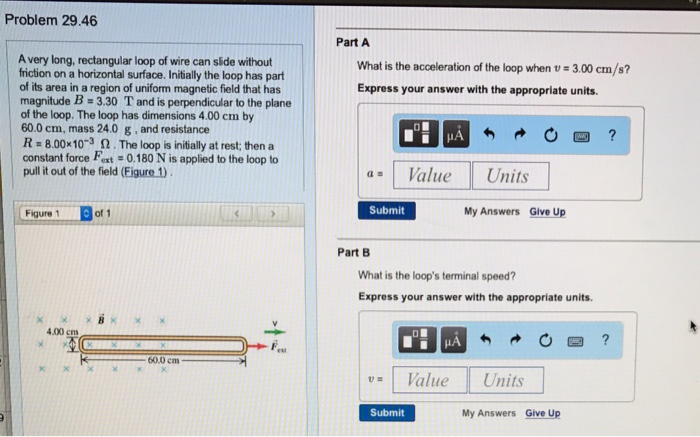 Solved Problem 29.46 A very long, rectangular loop of wire | Chegg.com