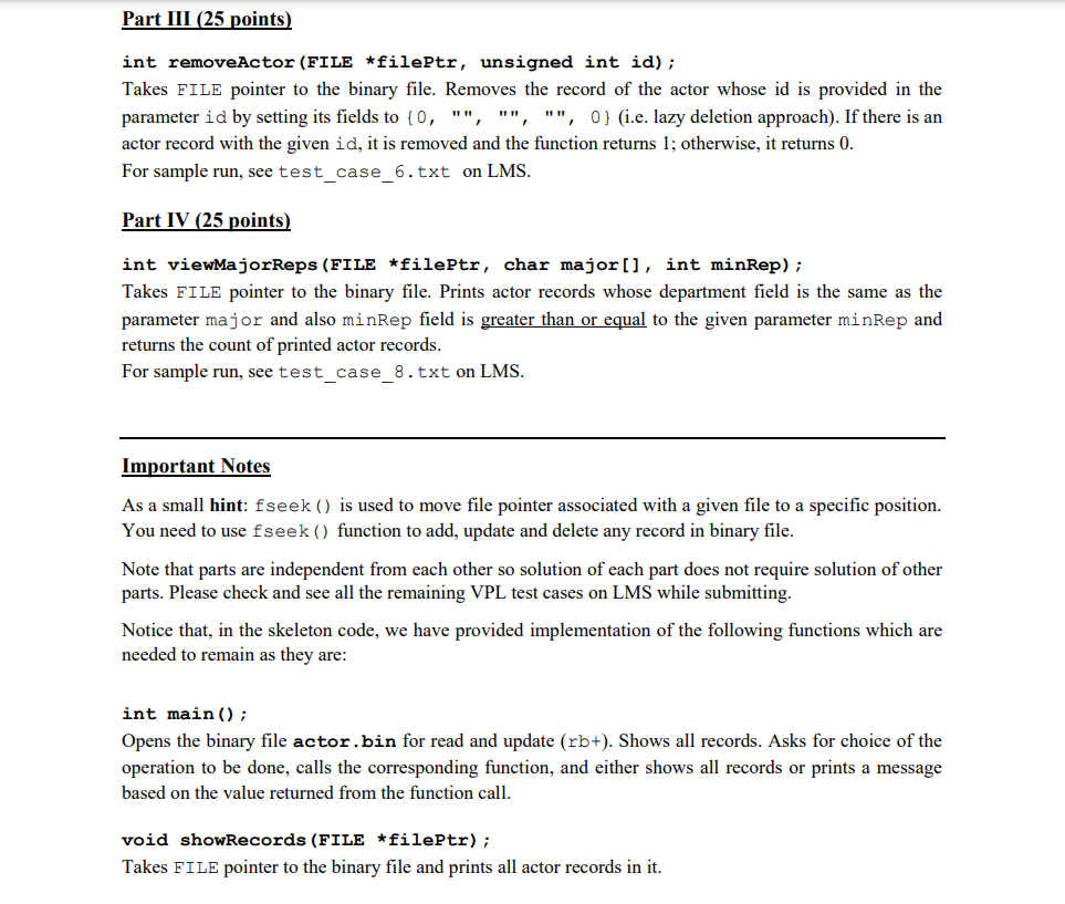 Solved In this lab, you are given a binary file on LMS named | Chegg.com