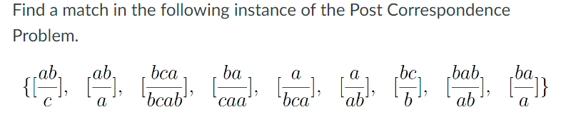 Solved Find a match in the following instance of the Post | Chegg.com