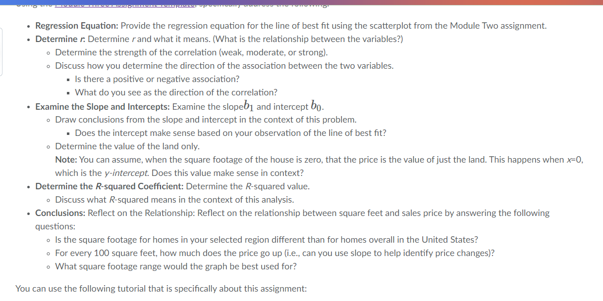 Prompt This assignment picks up where the Module Two | Chegg.com