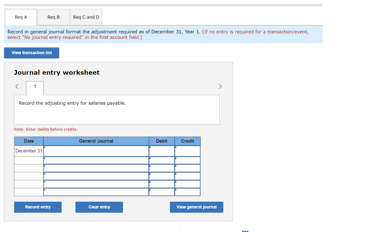 Solved Exercise 3-16A (Algo) Recording accrued salaries and | Chegg.com