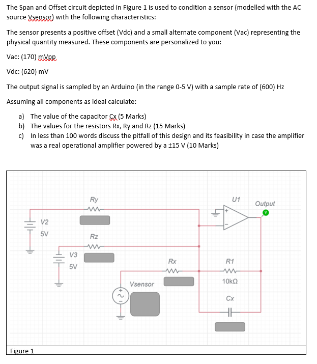 The Span and Offset circuit depicted in Figure 1 is | Chegg.com