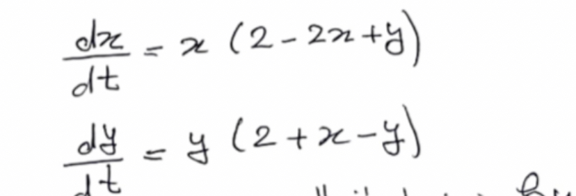 Solved dx/dt =x(2-2x+y)dy/dt= y(2+x-y) systems given. Find | Chegg.com