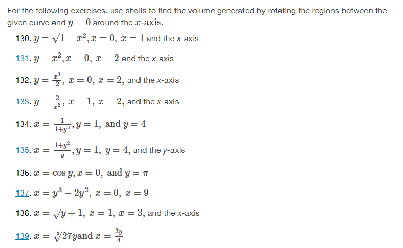 For the following exercises, use shells to find the | Chegg.com
