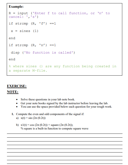 Solved TRANSFORMATION OF SIGNALS EVEN & ODD SIGNAL | Chegg.com
