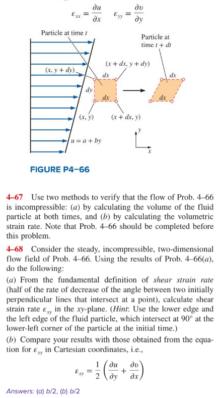 Solved εxx=∂x∂uεyy=∂y∂v FIGURE P4-66 4-67 Use two methods to | Chegg.com