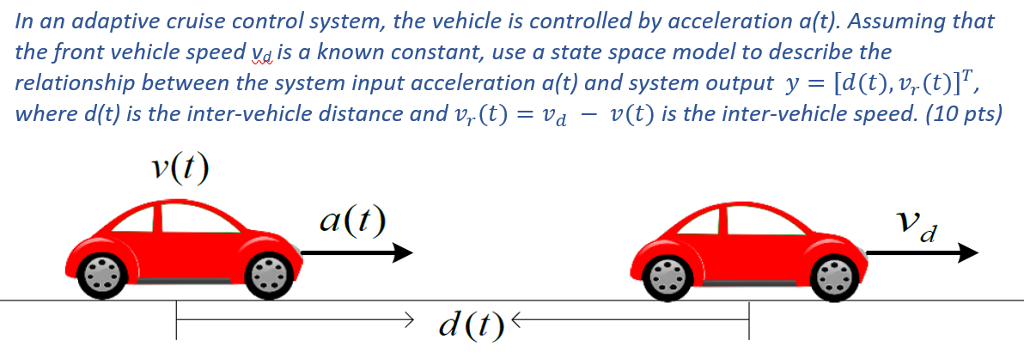 n an adaptive cruise control system, the vehicle is | Chegg.com