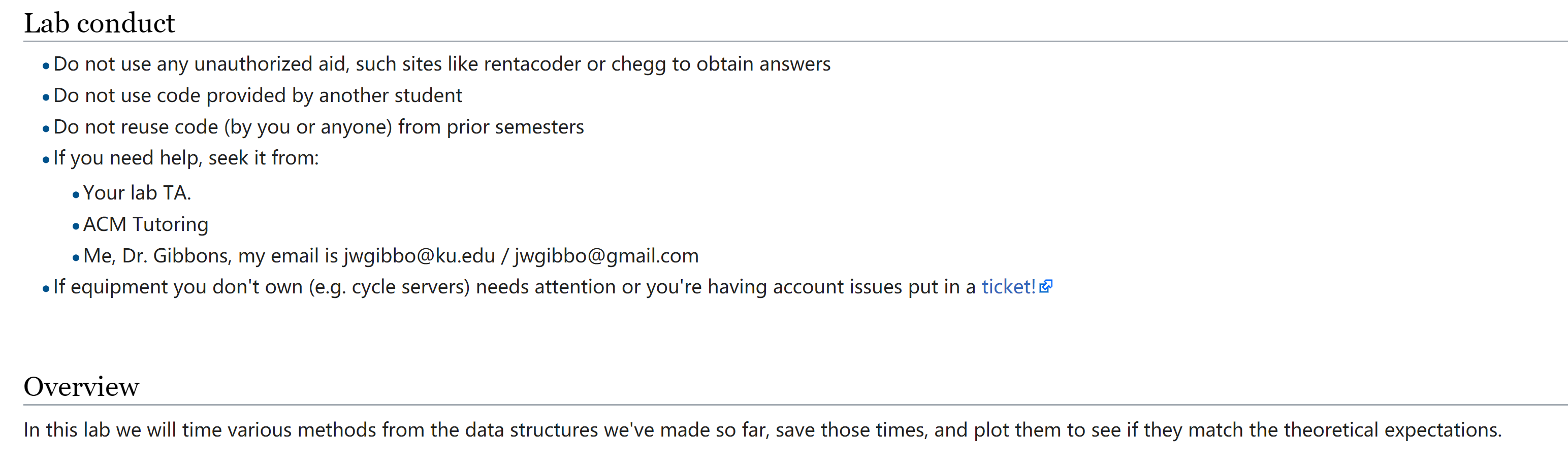 Lab conduct • Do not use any unauthorized aid, such | Chegg.com