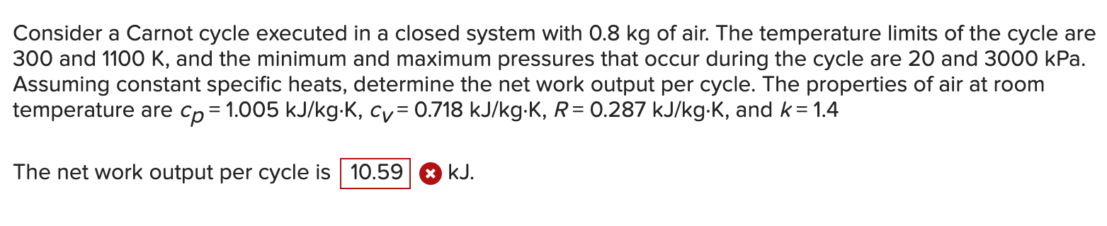 Solved Consider a Carnot cycle executed in a closed system | Chegg.com