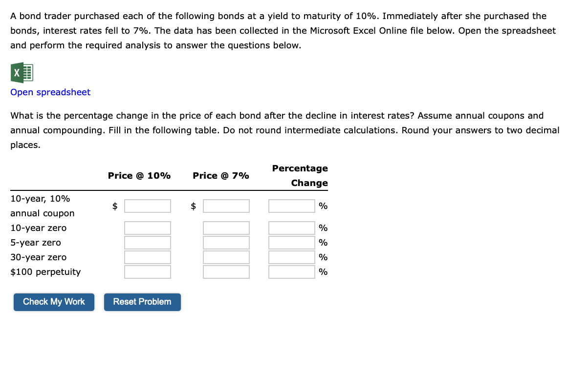 Solved A bond trader purchased each of the following bonds | Chegg.com