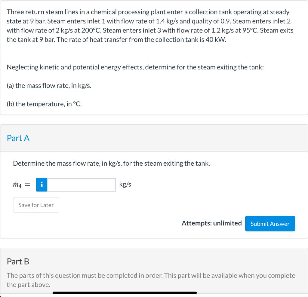 Solved Three return steam lines in a chemical processing | Chegg.com