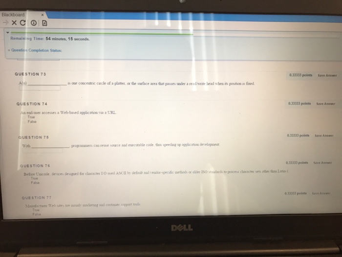 Solved Blackboard Remaining Time: 54 minutes, 30 seconds. | Chegg.com