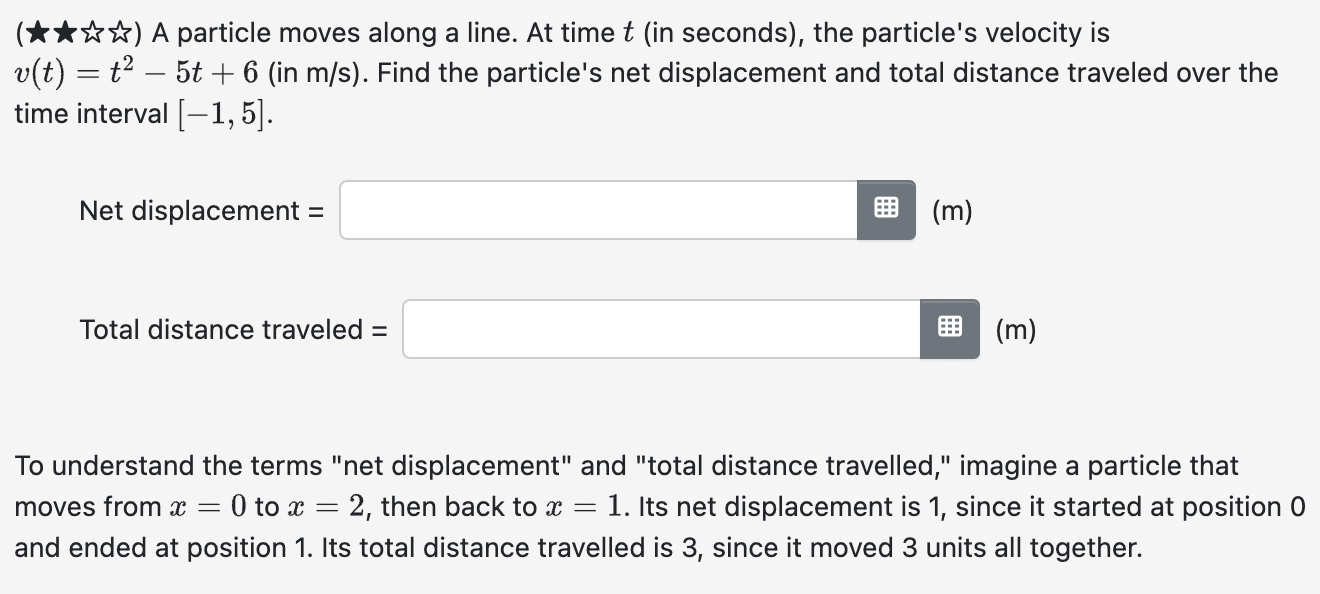 Solved To understand the terms "net displacement" and "total | Chegg.com