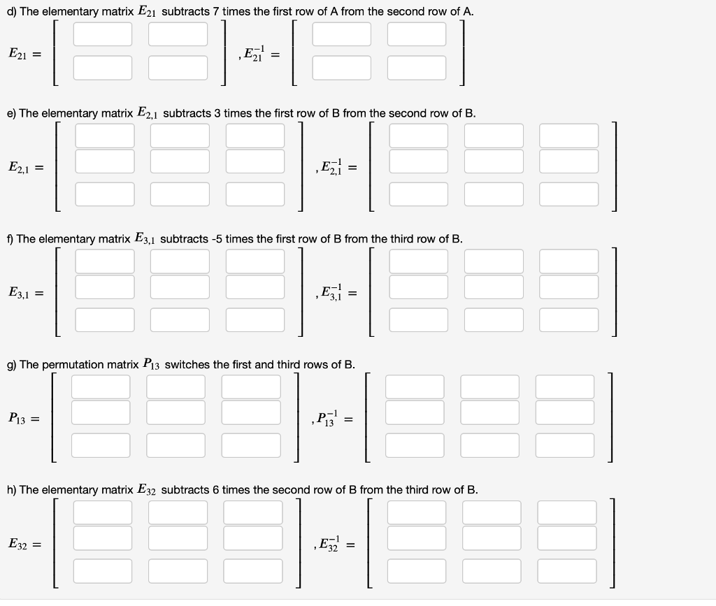Solved Given the following descriptions, determine the | Chegg.com