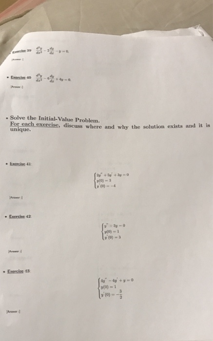 Solved Solve The Initial Value Problem Exrcise Discuss 2057