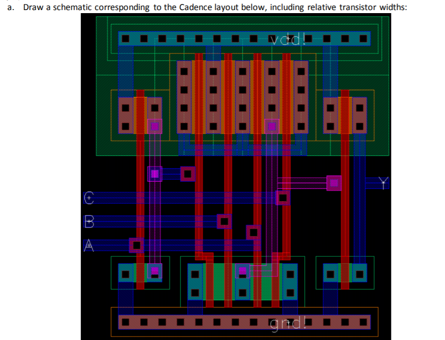Solved a. Draw a schematic corresponding to the Cadence | Chegg.com