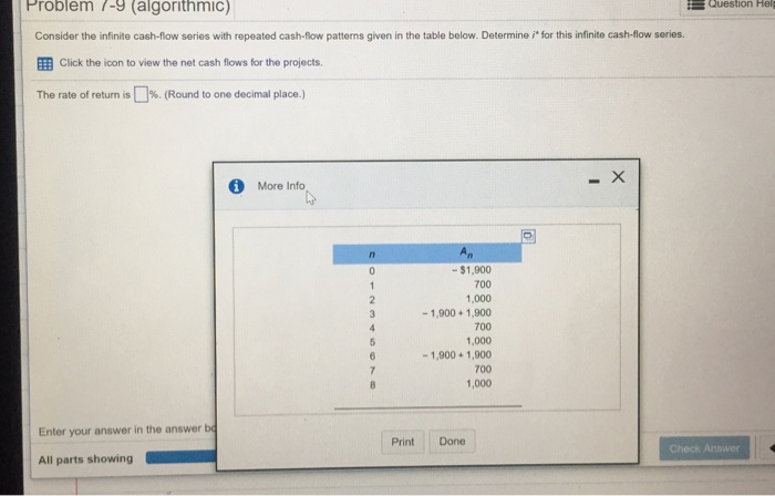 Solved Consider the infinite cash-flow series with repeated | Chegg.com