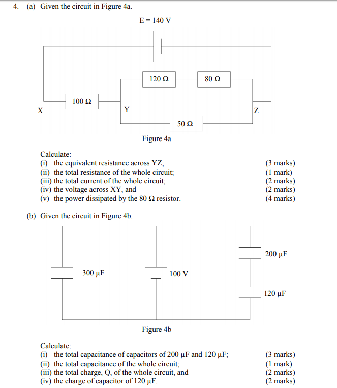 Solved 4. (a) Given the circuit in Figure 4a. E = 140 V 1202 | Chegg.com