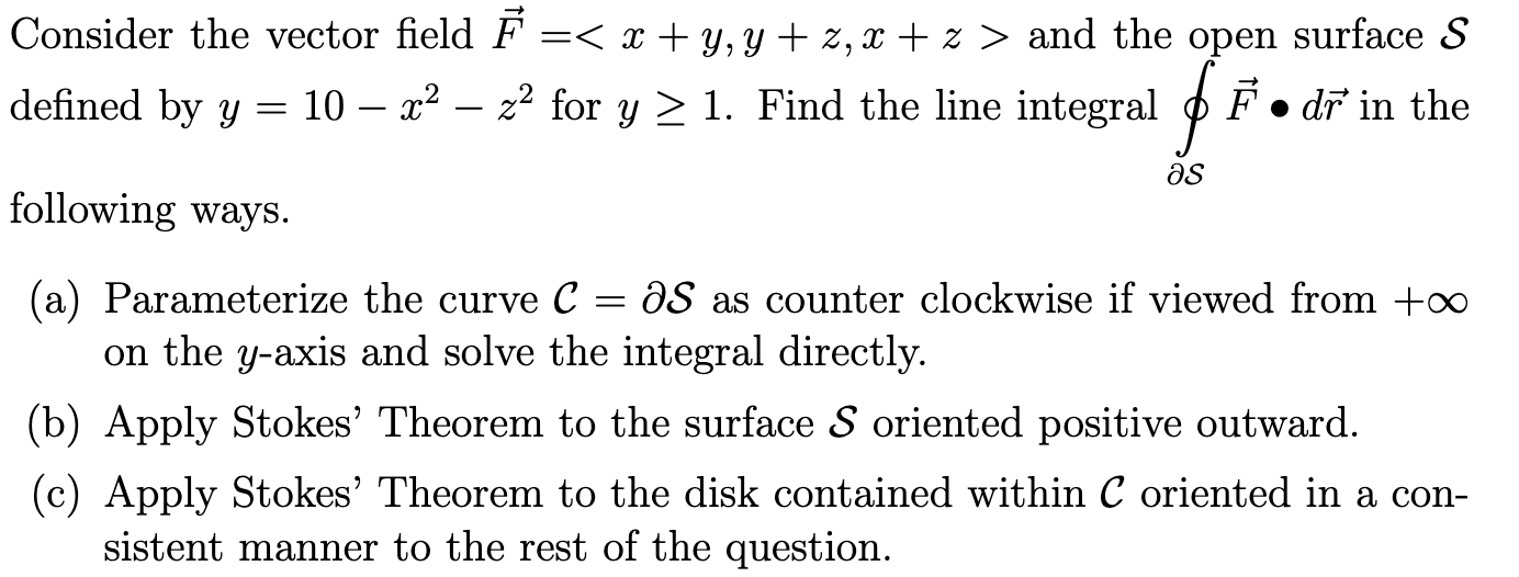 Solved onsider the vector field ~F