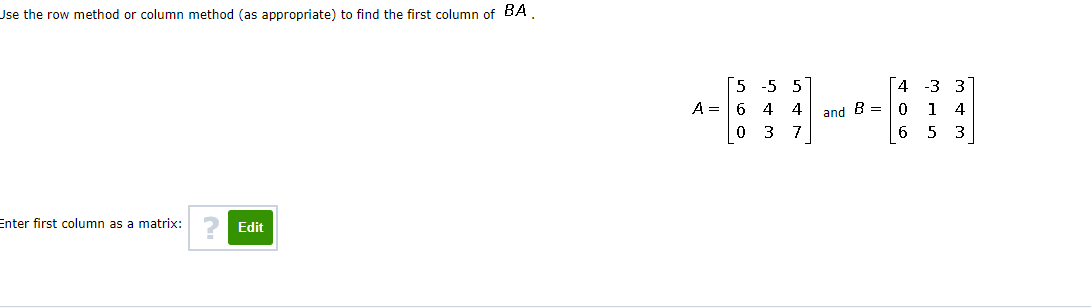 Solved Use the row method or column method (as appropriate) | Chegg.com