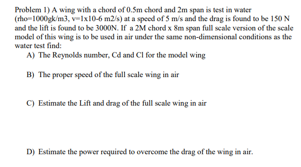 Solved Fluid Mechanics Class | Chegg.com