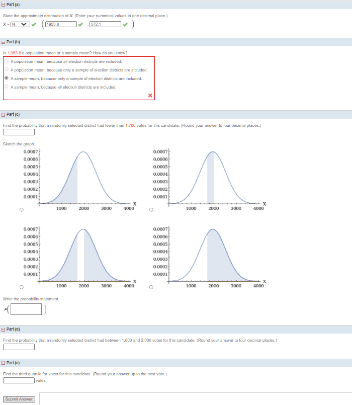 Solved Part(a) State the approximate distribution of X | Chegg.com