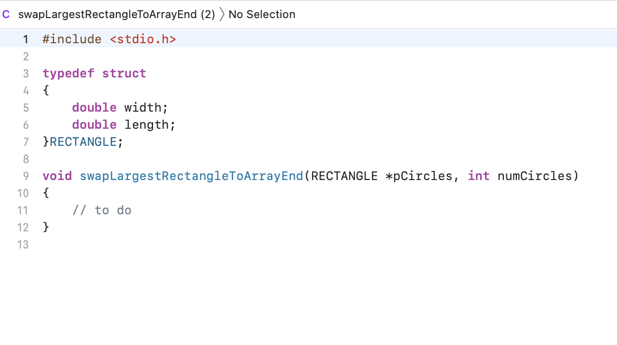 Solved In the attached code, a structure RECTANGLE is | Chegg.com